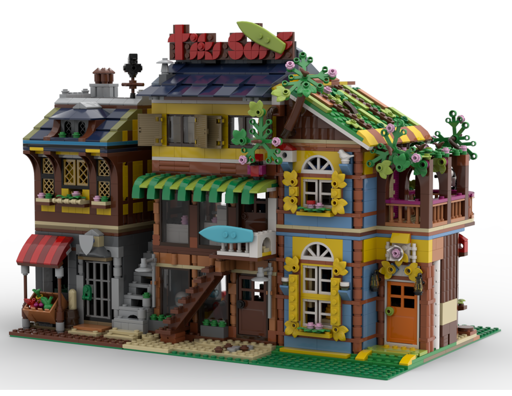 LEGO MOC-68006 Tiki Surf Bar by Brick Artisan | Rebrickable - Build ...