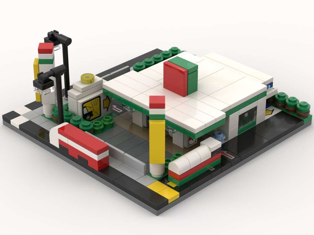 LEGO MOC Modular Gas Station #2 by meregt | Rebrickable - Build with LEGO