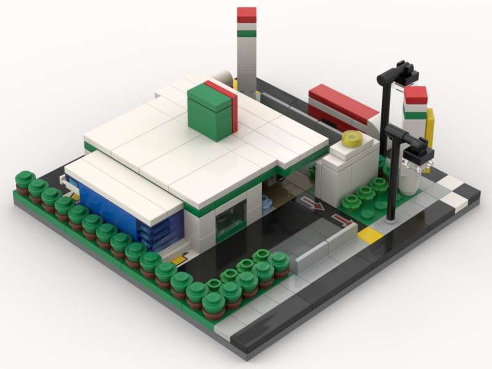 LEGO MOC Modular Gas Station #2 by meregt | Rebrickable - Build with LEGO