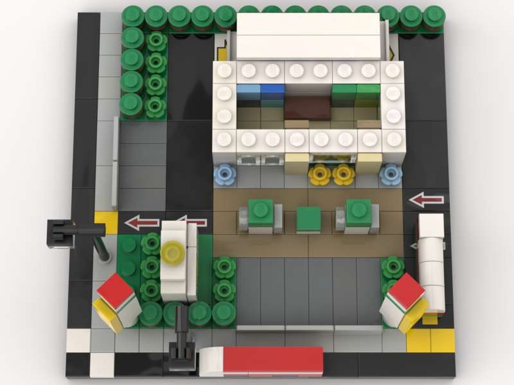 LEGO MOC Modular Gas Station #2 by meregt | Rebrickable - Build with LEGO
