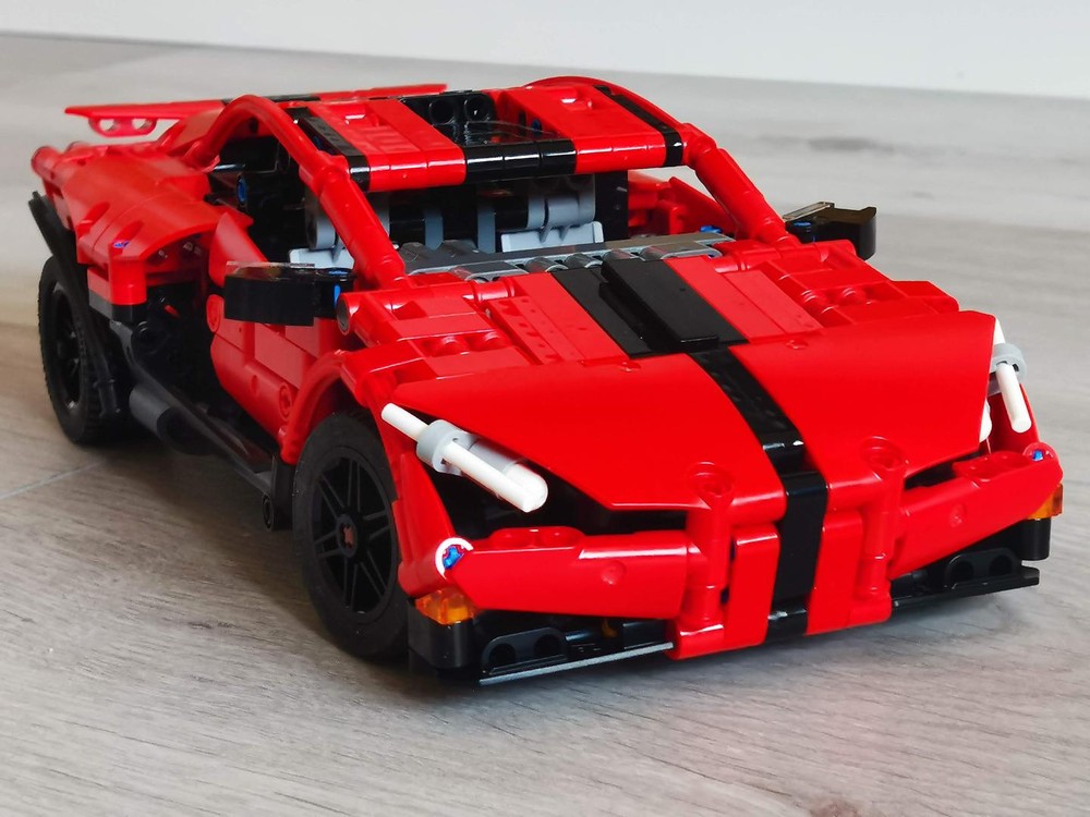 LEGO MOC V6 Supercar by Lego_Tech | Rebrickable - Build with LEGO