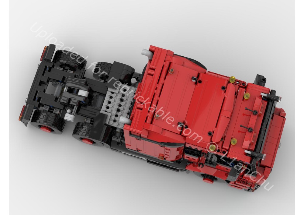 LEGO MOC Control+ Remote Controlled Semi Truck Red/Black (Powered Up ...