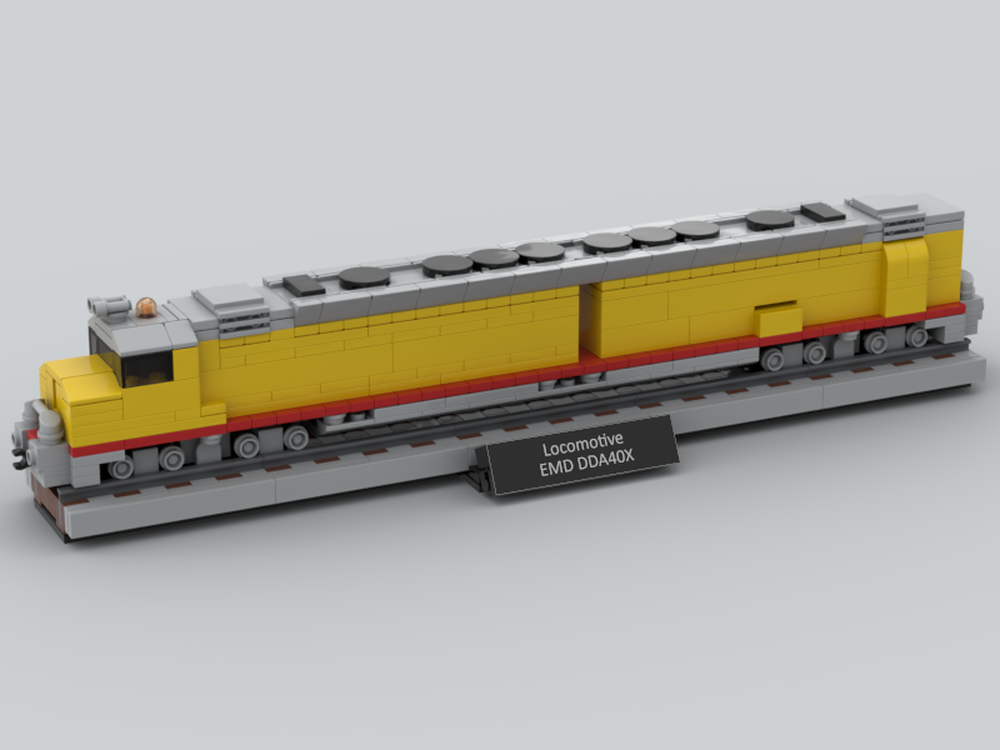 LEGO MOC Locomotive EMD DDA40X - 1/55 by Thierry | Rebrickable - Build ...