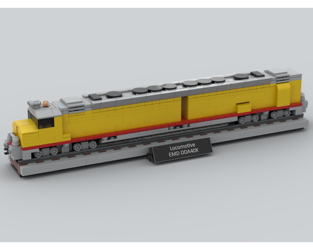 LEGO MOC Locomotive EMD DDA40X - 1/55 by Thierry | Rebrickable - Build ...
