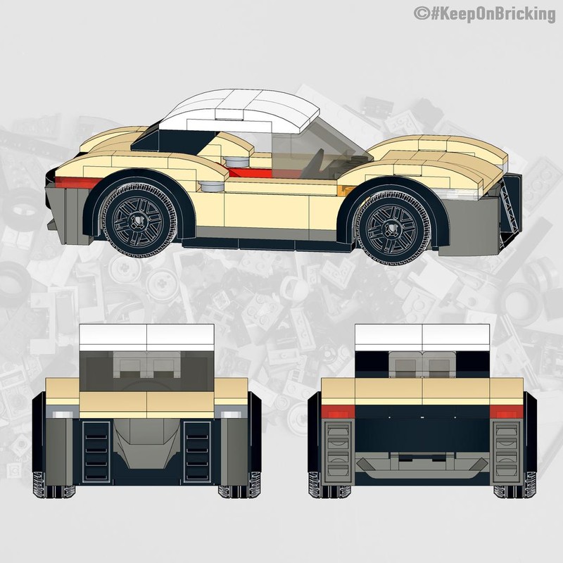 LEGO MOC City Tan Coupe by Keep On Bricking | Rebrickable - Build with LEGO