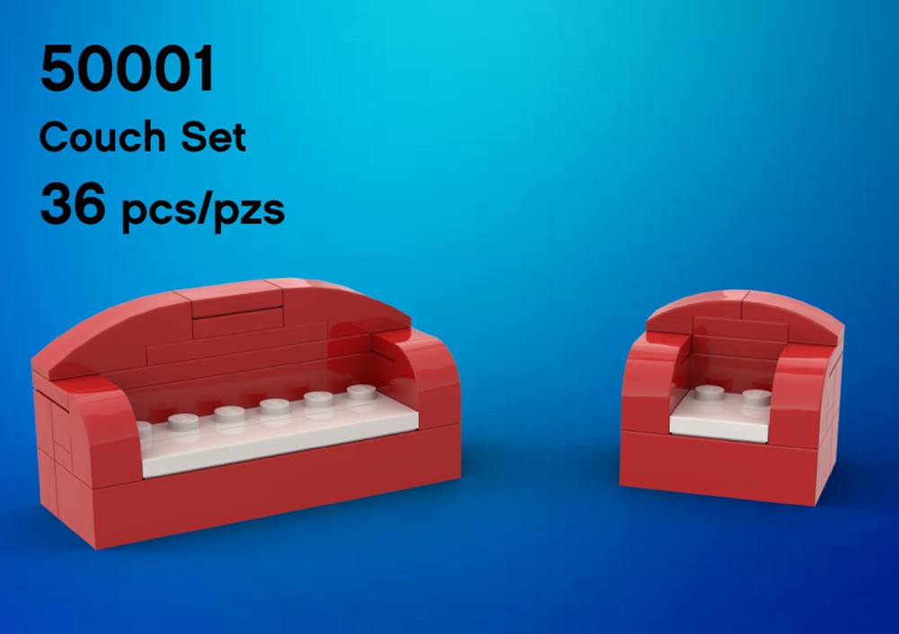 LEGO MOC Couch Set by BlackerBricks | Rebrickable - Build with LEGO