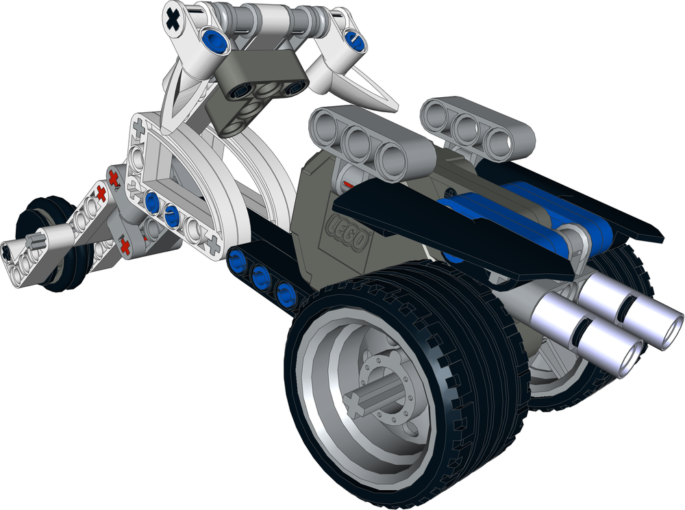 LEGO MOC Pull back chopper by alter-lego | Rebrickable - Build with LEGO