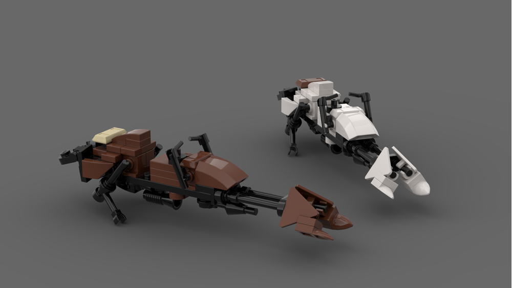 LEGO MOC 74-Z Speeder Bike White by JohndieRocks | Rebrickable - Build ...