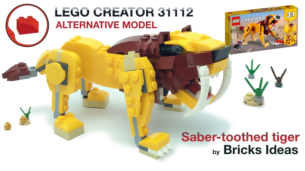 LEGO MOC Saber-toothed tiger - Lego Creator 31112 set by Bricks Ideas ...