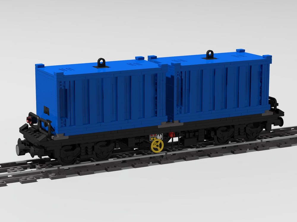 LEGO MOC Container Wagon (4-axle) by langemat | Rebrickable - Build ...