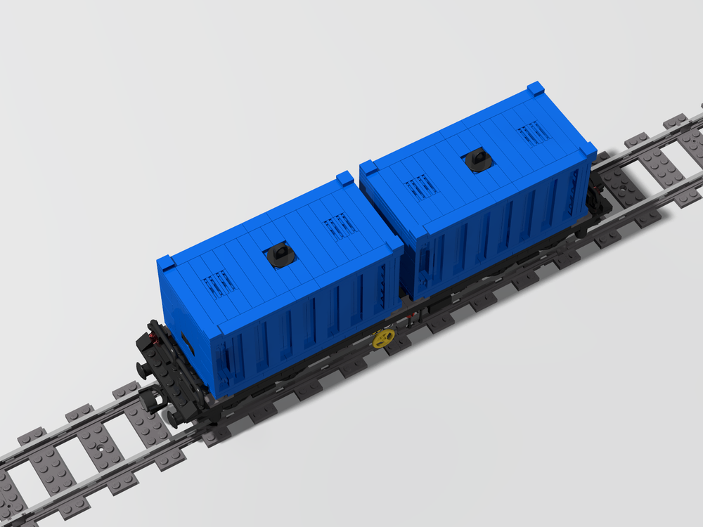 LEGO MOC Container Wagon (4-axle) by langemat | Rebrickable - Build ...