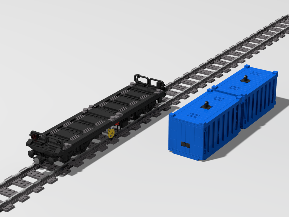 LEGO MOC Container Wagon (4-axle) by langemat | Rebrickable - Build ...