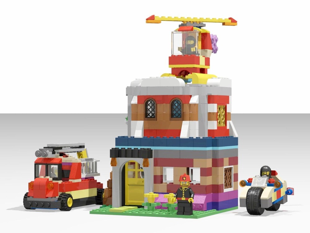 LEGO MOC 10698 Fire Department Version 2 by Moe Brickman | Rebrickable - Build with LEGO