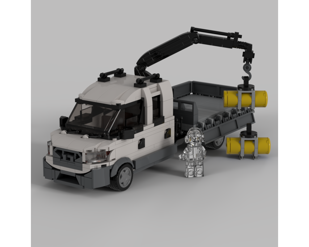 LEGO MOC 2020 Ford Transit flatbed with crane by SpeedHunCreations ...