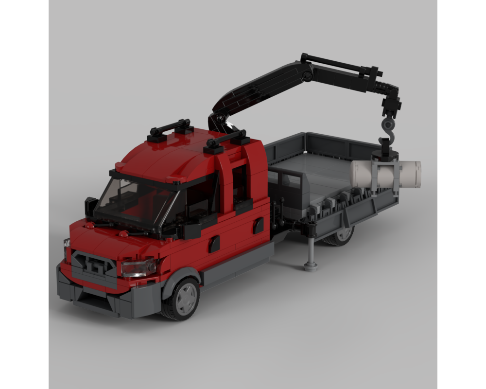 LEGO MOC 2020 Ford Transit flatbed with crane (#2) by SpeedHunCreations ...