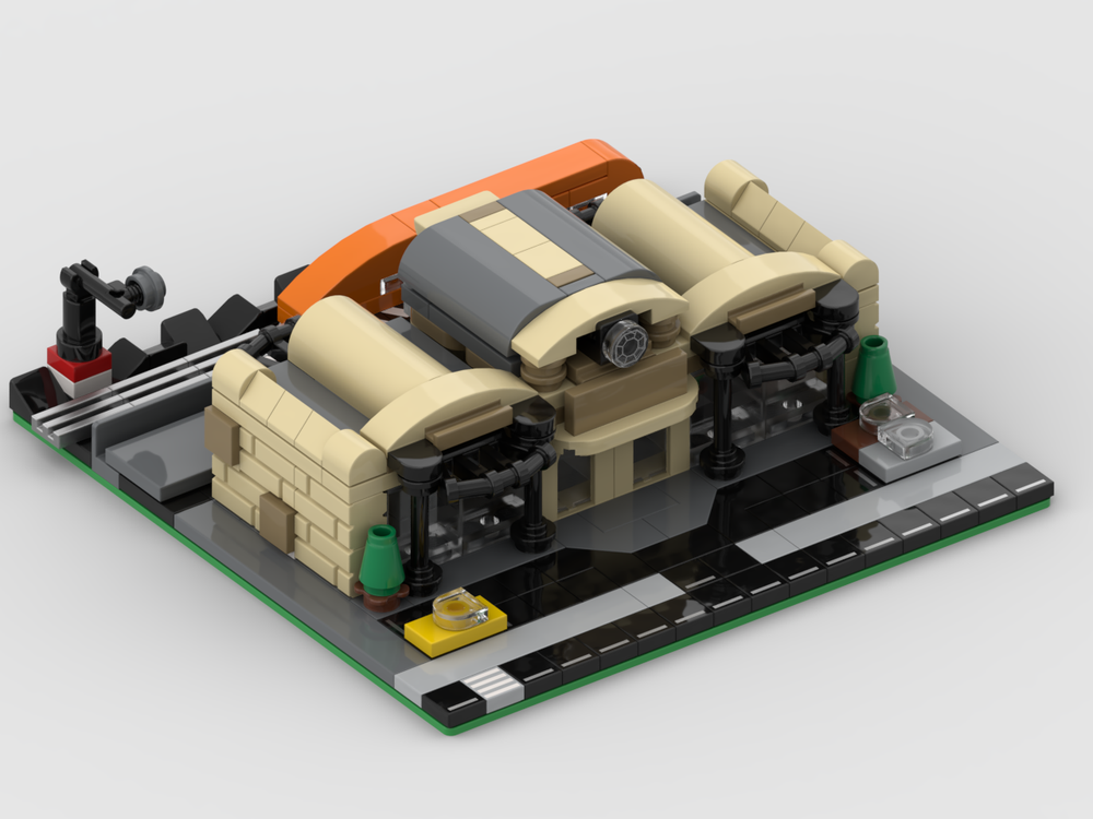 Lego Moc Microscale Vintage Train Station By Cirdec Rebrickable