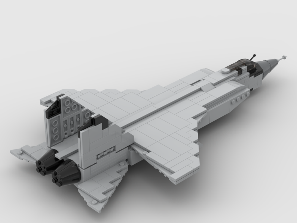LEGO MOC MiG-31 Foxhound Mini-Scale by Brickosaurus | Rebrickable ...