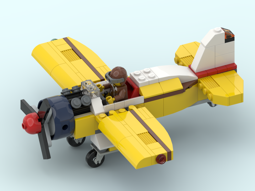 LEGO MOC Vintage airplane by Friendly Orc | Rebrickable - Build with LEGO