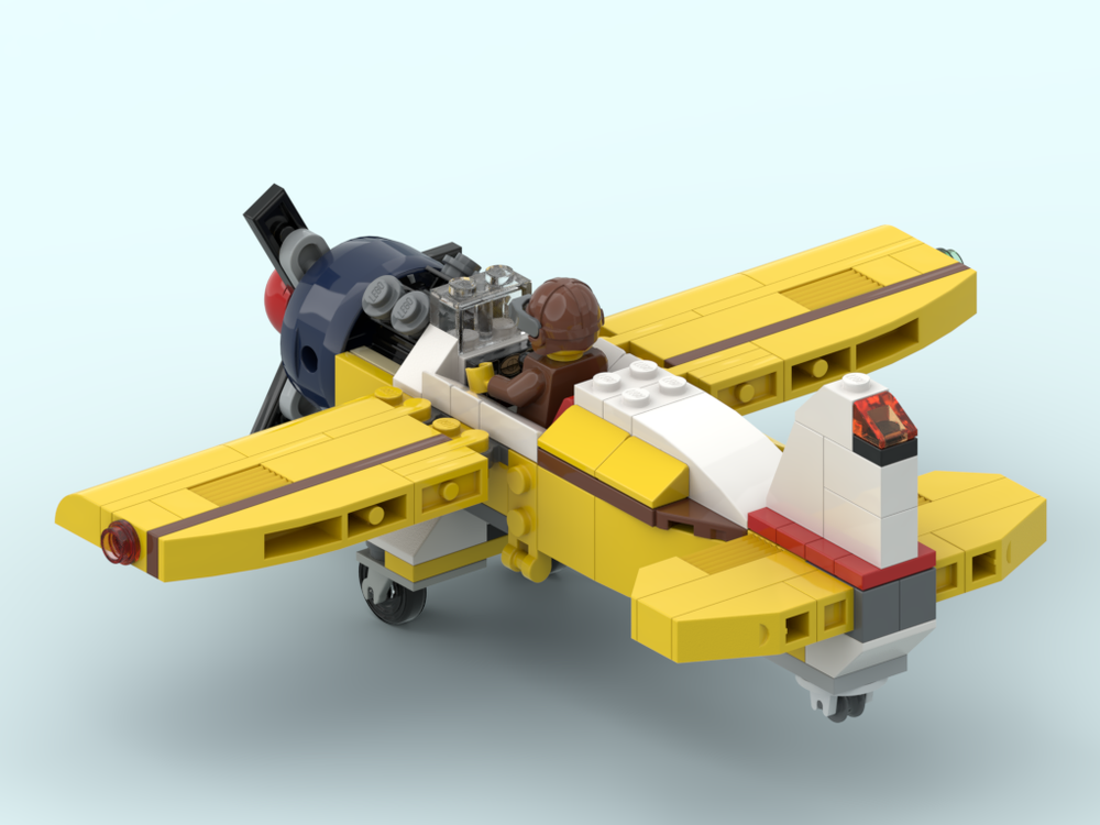 LEGO MOC Vintage airplane by Friendly Orc | Rebrickable - Build with LEGO