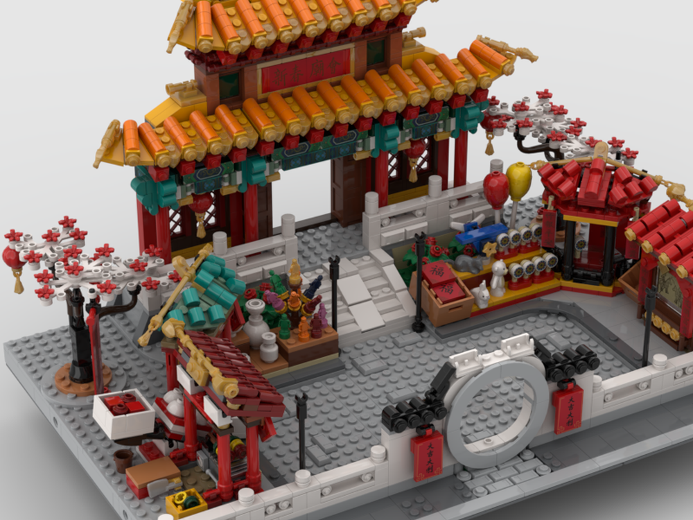 LEGO MOC Chinese New Year Temple Modular by KTBrickworks | Rebrickable ...