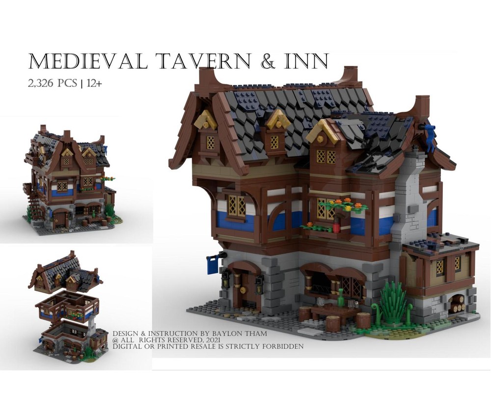 LEGO MOC MEDIEVAL TAVERN & INN by Baylon0613 | Rebrickable - Build with ...