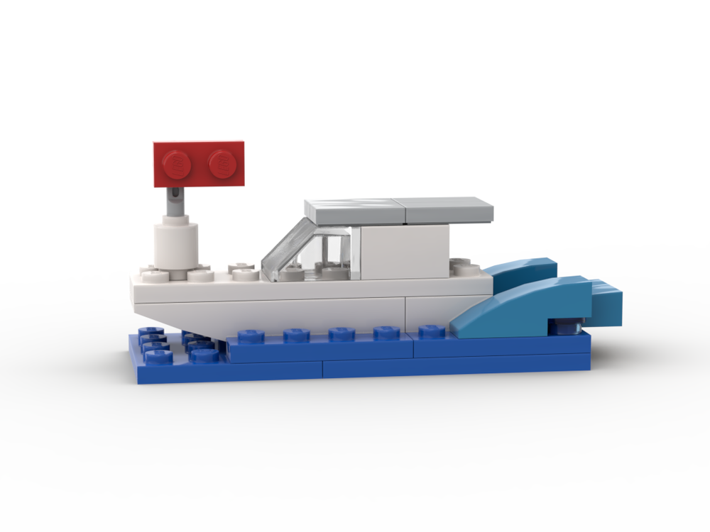 LEGO MOC 11005 White speedboat by Lenarex | Rebrickable - Build with LEGO