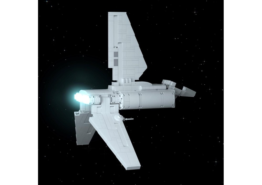 LEGO MOC Mini-Scale Imperial Sentinel-Class Shuttle with Display Stand ...