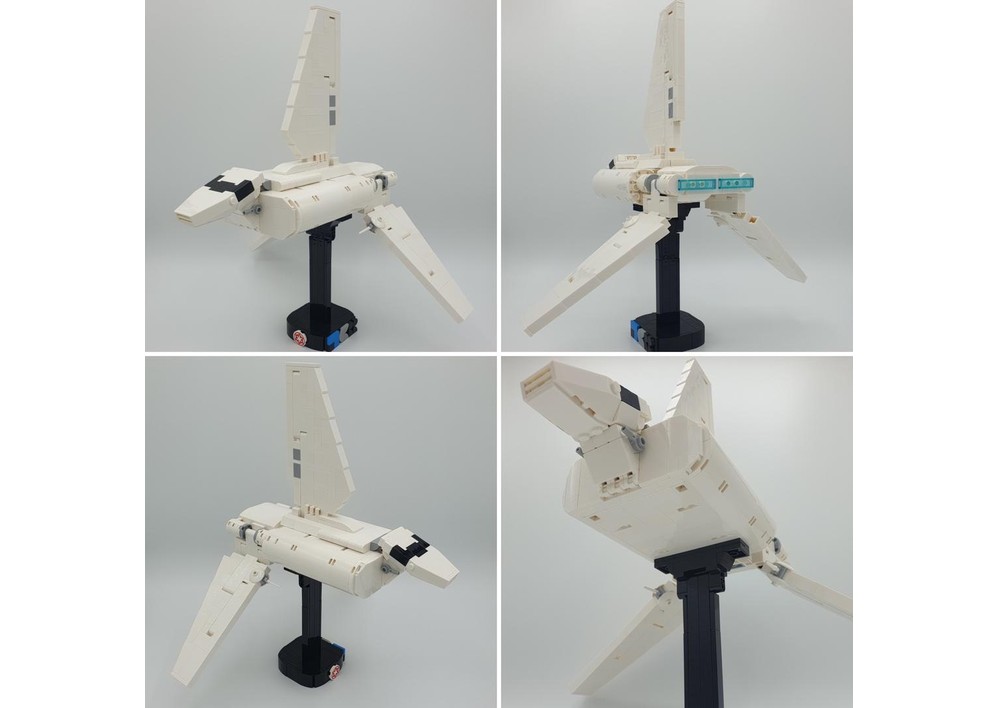 LEGO MOC Mini-Scale Imperial Sentinel-Class Shuttle with Display Stand ...