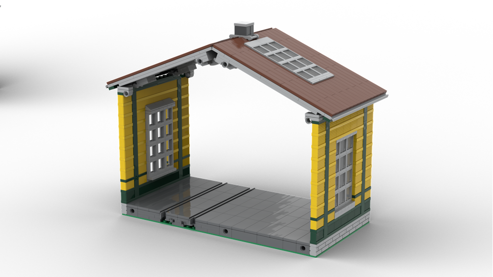 LEGO MOC Modular Engine Shed by Yellow.LXF | Rebrickable - Build with LEGO