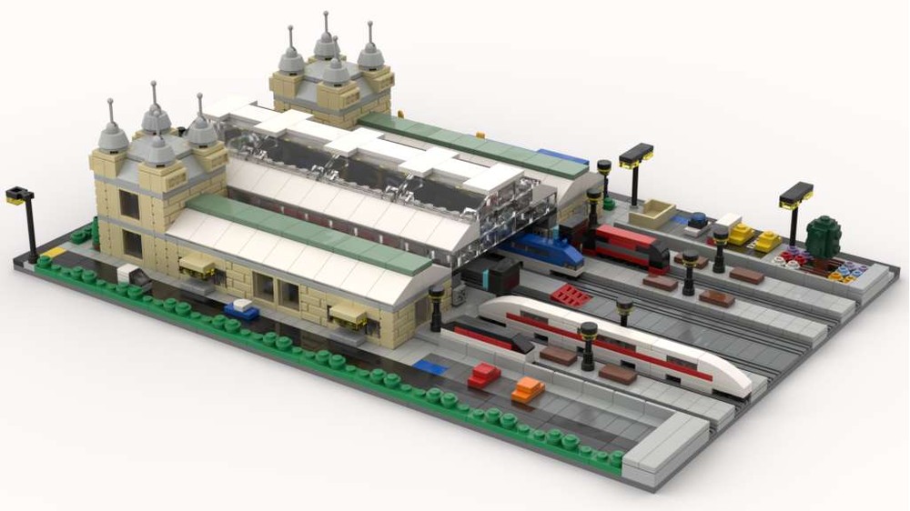 LEGO MOC Modular Central Train Station #1 by meregt | Rebrickable ...