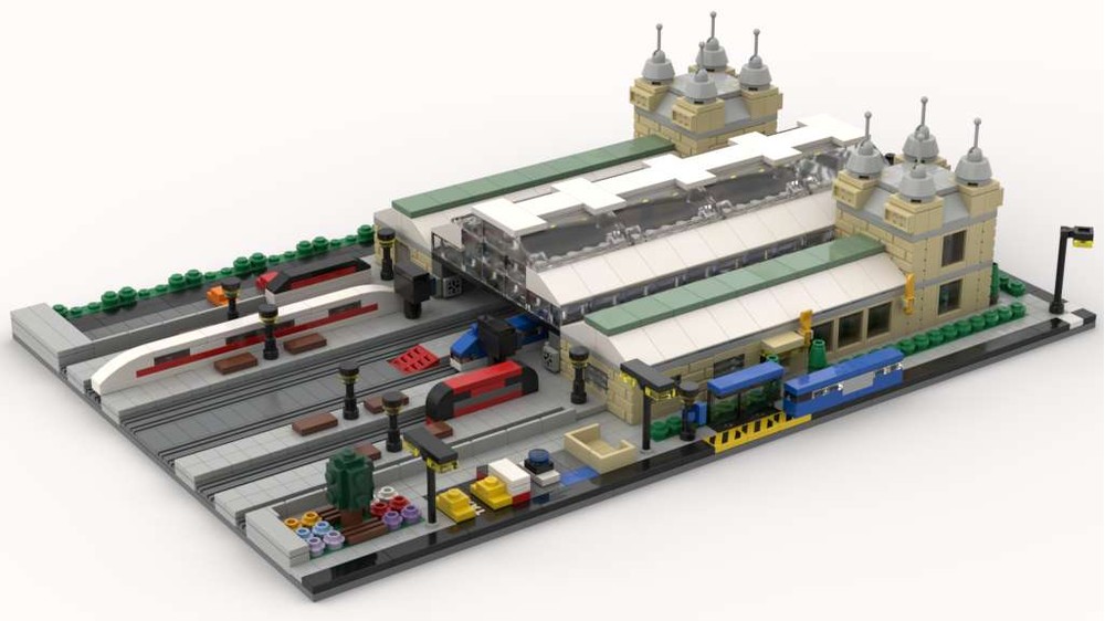 LEGO MOC Modular Central Train Station #1 by meregt | Rebrickable ...