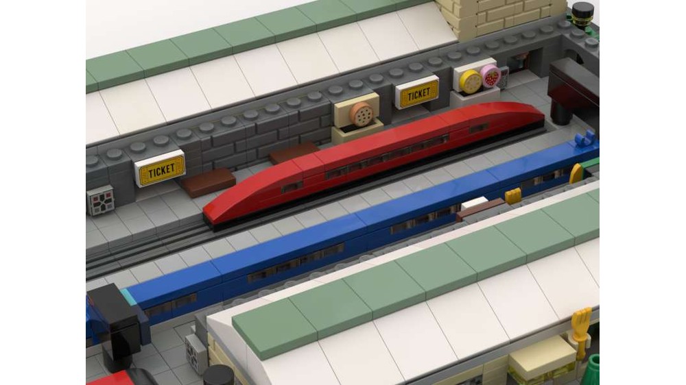 LEGO MOC Modular Central Train Station #1 by meregt | Rebrickable ...