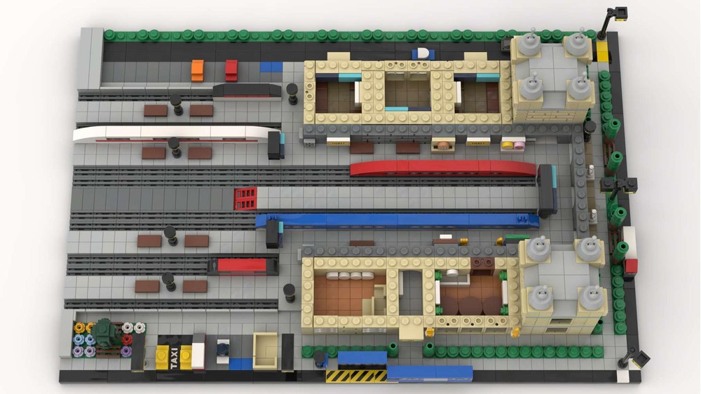 LEGO MOC Modular Central Train Station #1 by meregt | Rebrickable ...