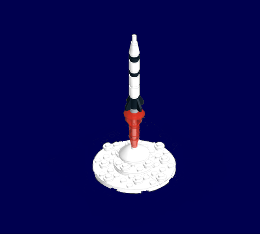 Lego Moc Saturn V Mini By Mitrovich Rebrickable Build With Lego