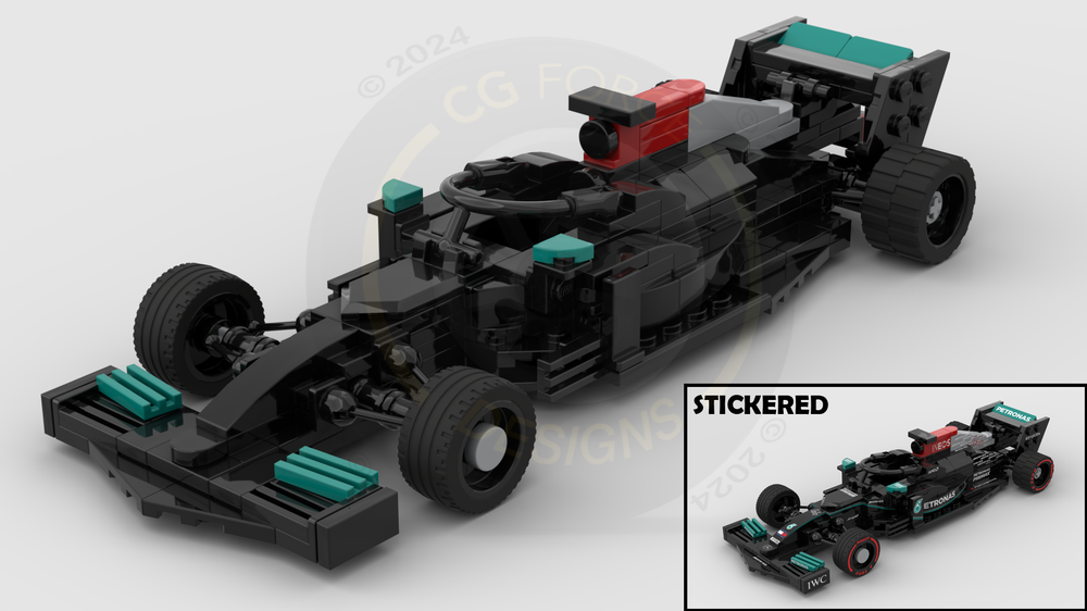 LEGO MOC F1 Mercedes W12 by CGForceDesigns | Rebrickable - Build with LEGO