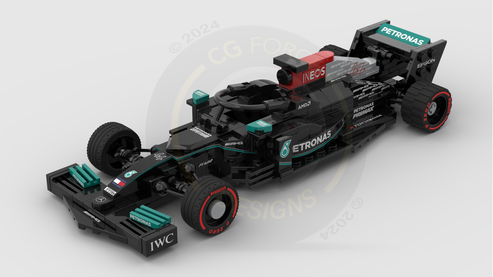 LEGO MOC F1 Mercedes W12 by CGForceDesigns | Rebrickable - Build with LEGO