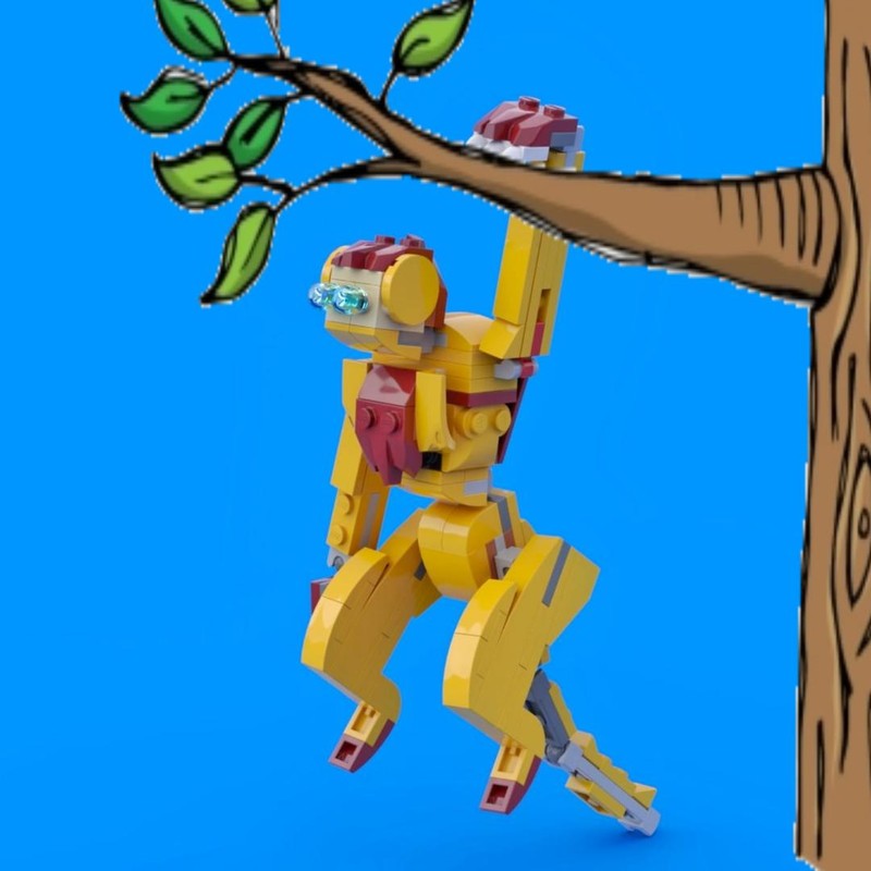 LEGO MOC Gibbon Monkey by bbchai | Rebrickable - Build with LEGO