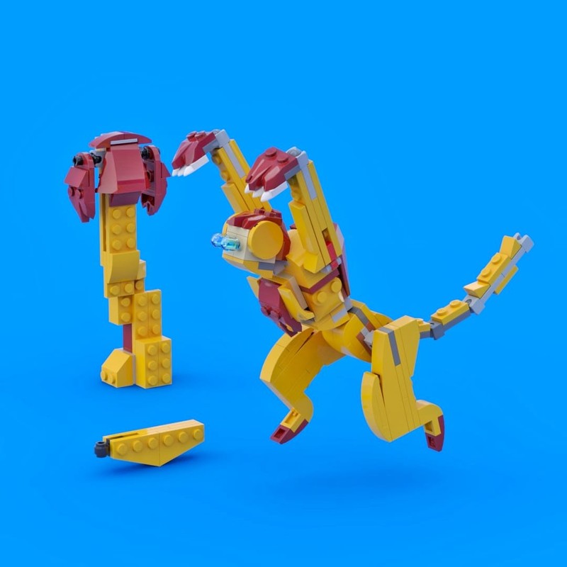 LEGO MOC Gibbon Monkey by bbchai | Rebrickable - Build with LEGO
