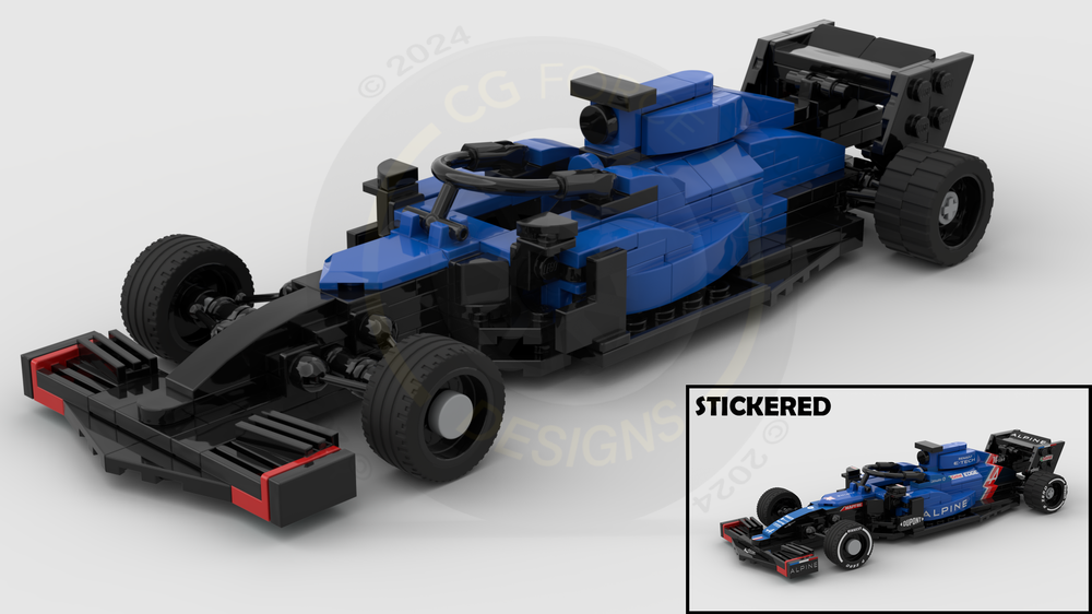 LEGO MOC F1 Alpine A521 by CGForceDesigns | Rebrickable - Build with LEGO