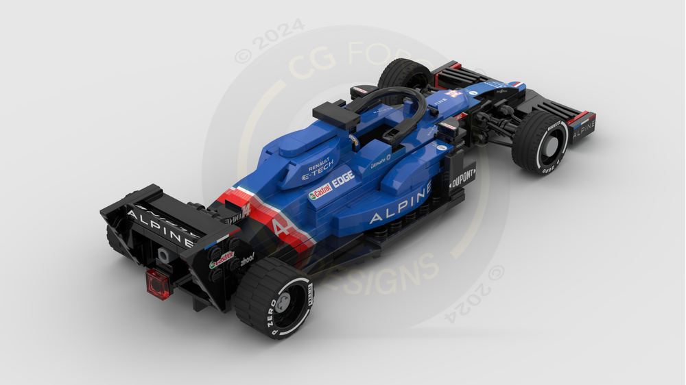 LEGO MOC F1 Alpine A521 by CGForceDesigns | Rebrickable - Build with LEGO
