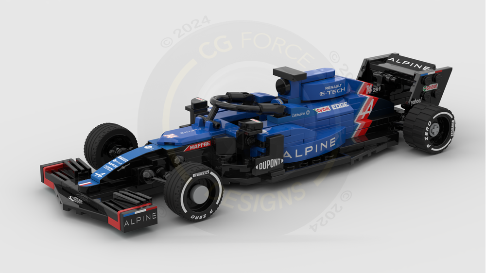 LEGO MOC F1 Alpine A521 by CGForceDesigns | Rebrickable - Build with LEGO