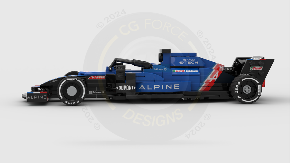 LEGO MOC F1 Alpine A521 by CGForceDesigns | Rebrickable - Build with LEGO