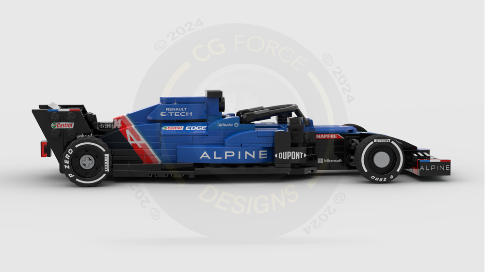 LEGO MOC F1 Alpine A521 by CGForceDesigns | Rebrickable - Build with LEGO