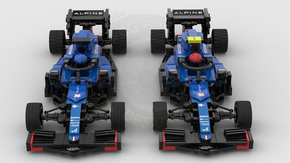 LEGO MOC F1 Alpine A521 by CGForceDesigns | Rebrickable - Build with LEGO