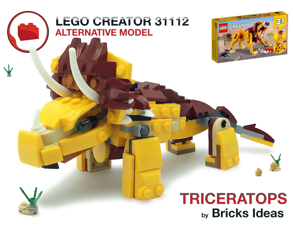LEGO MOC Triceratops Dinosaur MOC - Lego Creator 31112 by Bricks Ideas ...