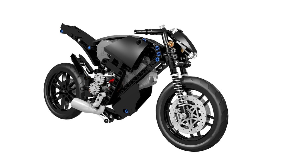 LEGO MOC Pullback Motorcycle by Hedgie | Rebrickable - Build with LEGO