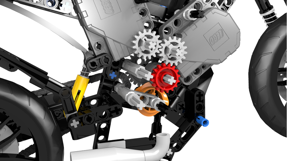 LEGO MOC Pullback Motorcycle by Hedgie | Rebrickable - Build with LEGO