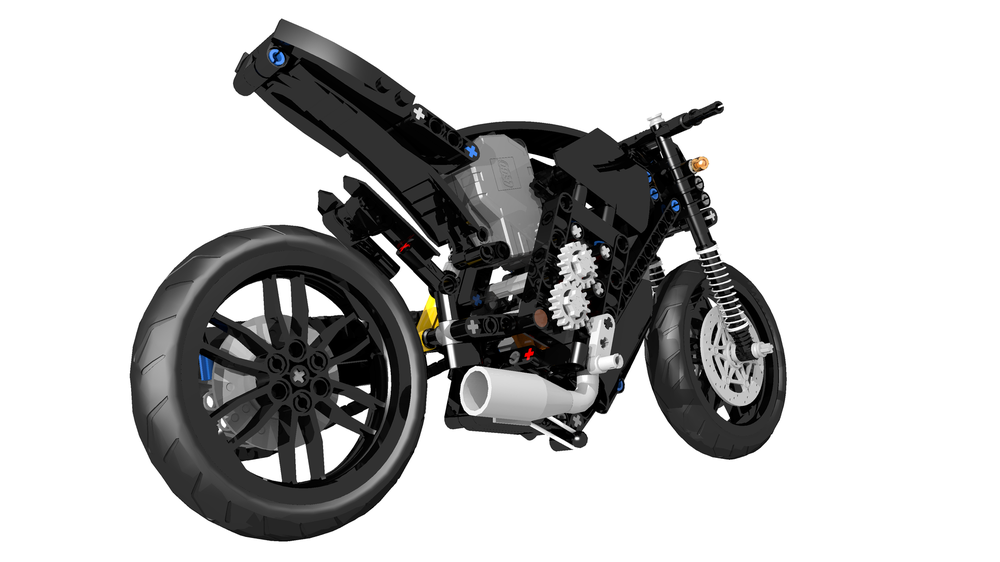 LEGO MOC Pullback Motorcycle by Hedgie | Rebrickable - Build with LEGO