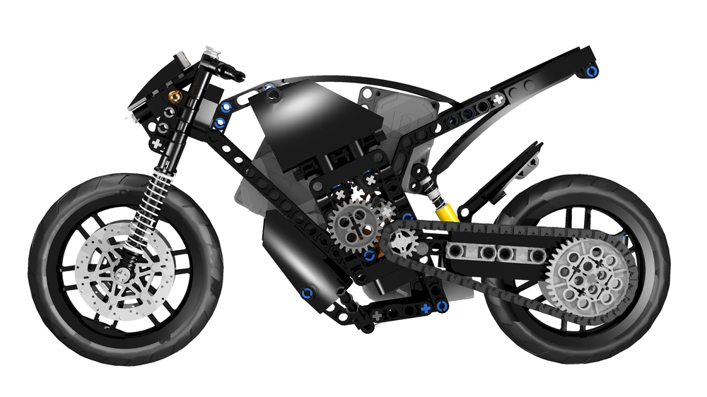 LEGO MOC Pullback Motorcycle by Hedgie | Rebrickable - Build with LEGO