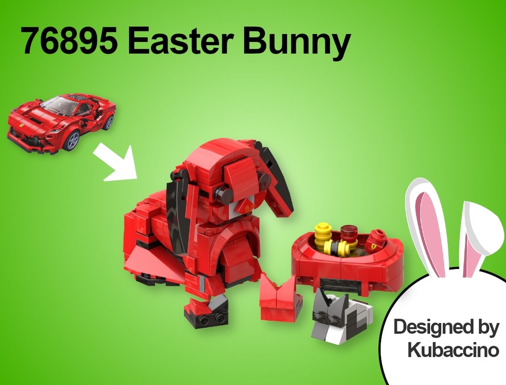 LEGO MOC 76895 Easter Bunny by Kubaccino | Rebrickable - Build with LEGO